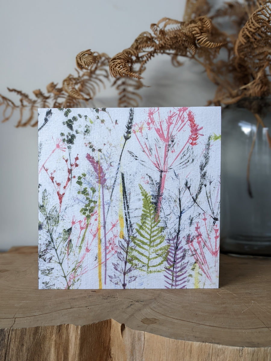 Vibrant Garden Art Greetings Card – Ruth Osborne Art