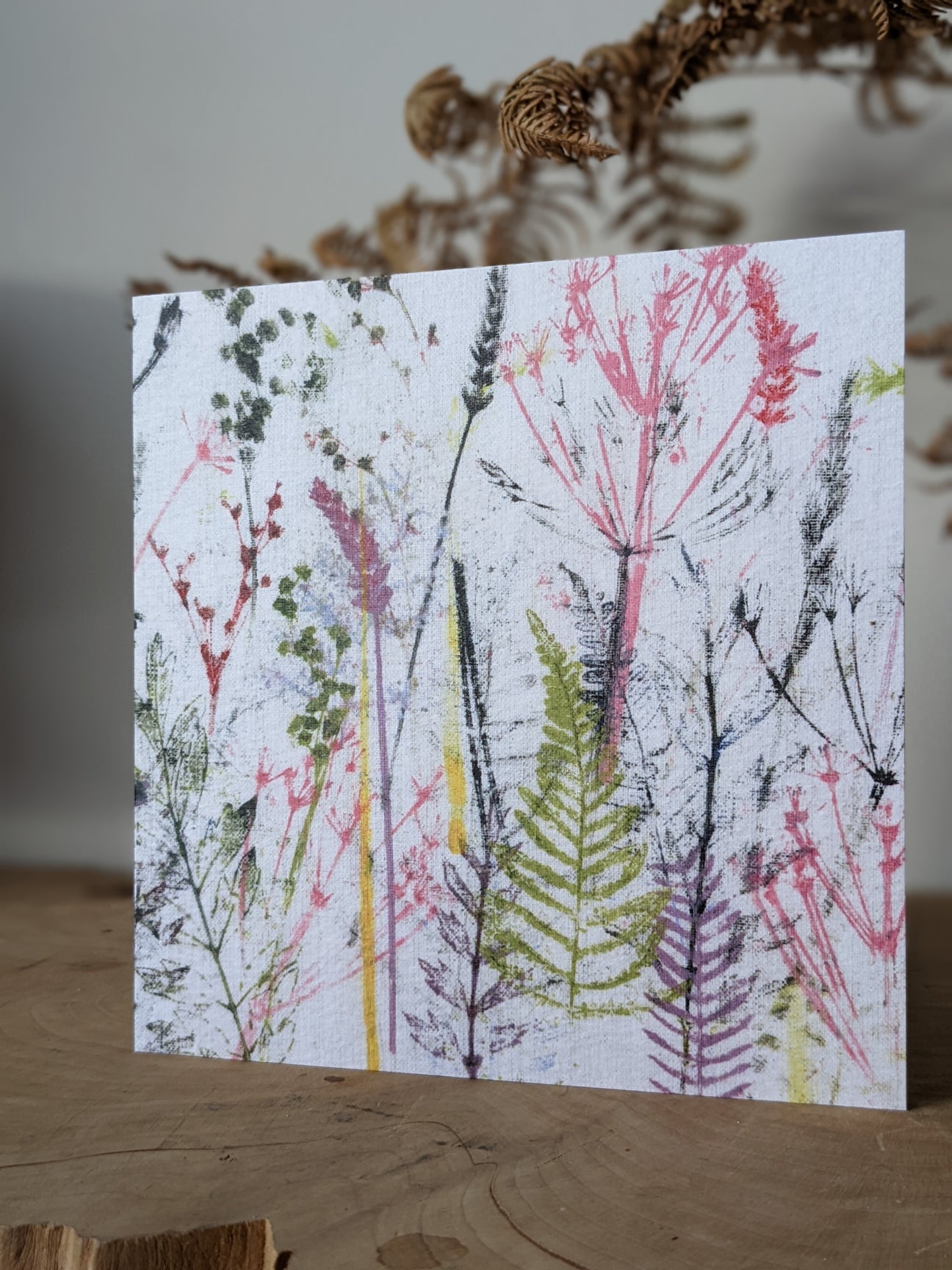 Vibrant Garden Art Greetings Card – Ruth Osborne Art